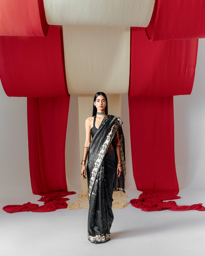 Black Sarees - Buy Black Sarees Online | Ekaya Banaras