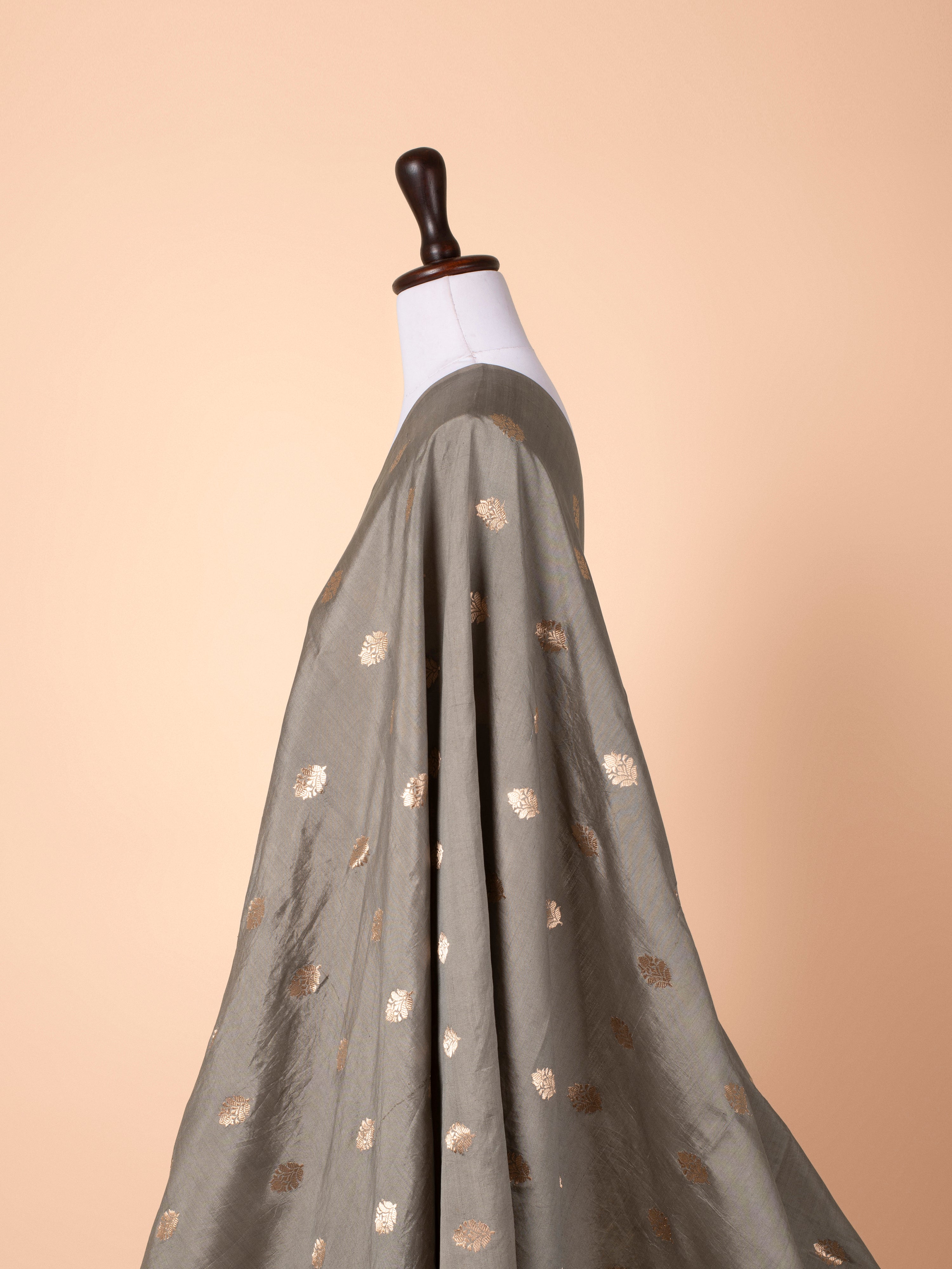 Handwoven Grey Silk Fabric