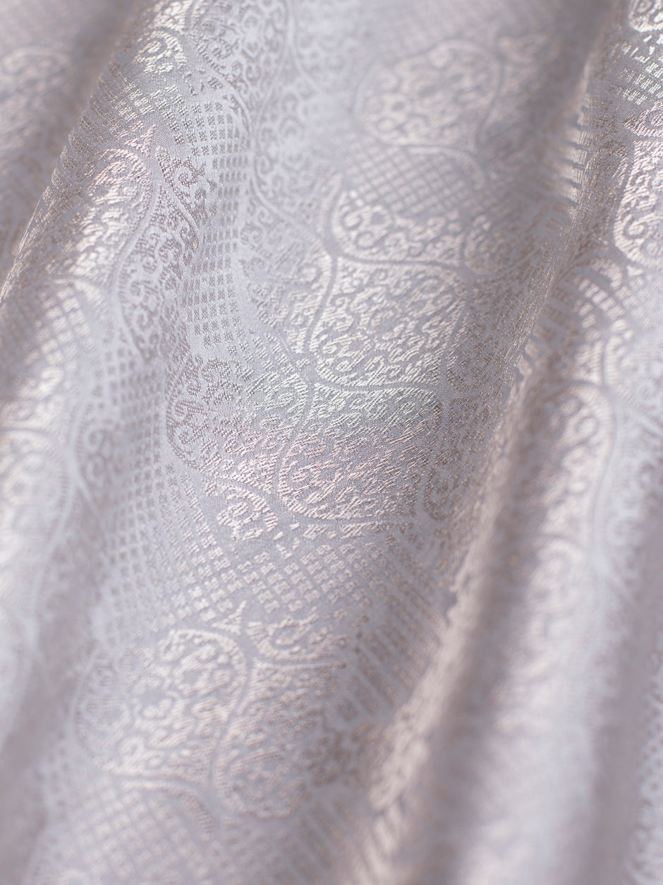 Handwoven Grey Tissue Saree