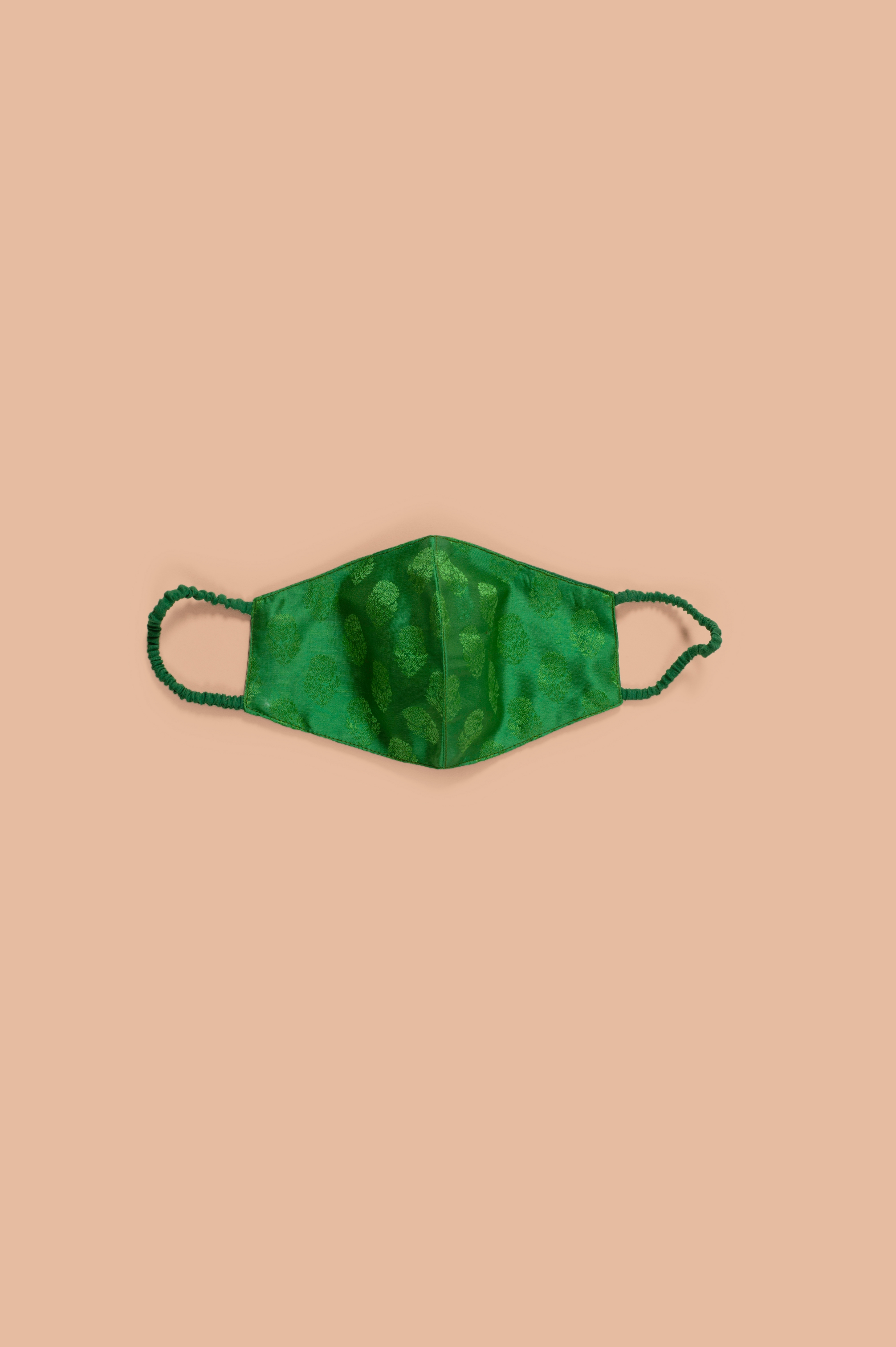 Handwoven Green Silk Mask