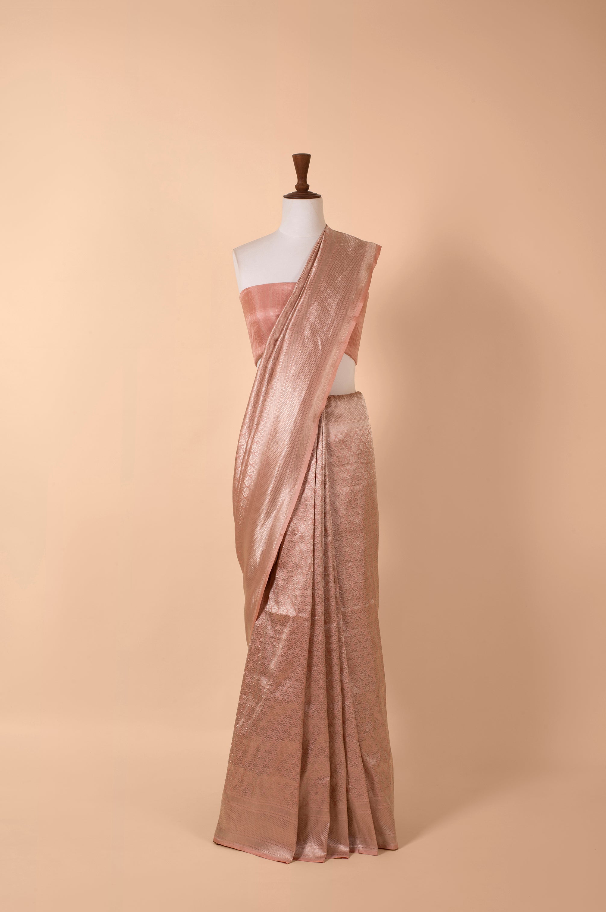 Handwoven Mauve Silk Sari
